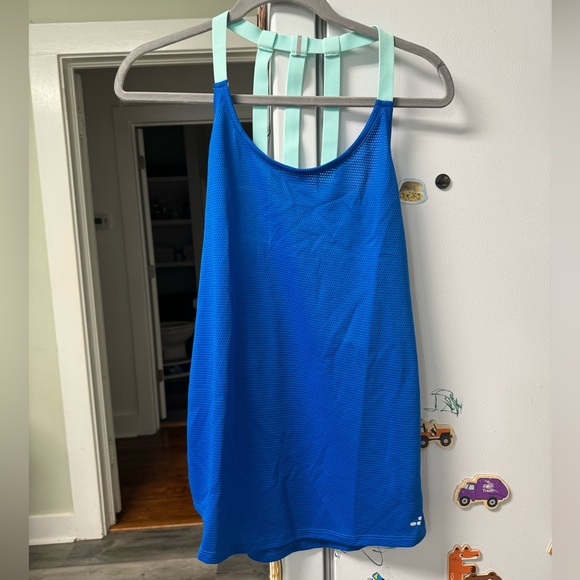 bcg | Tops | Bcg Blue Tank Top With Light Green Straps | Poshmark